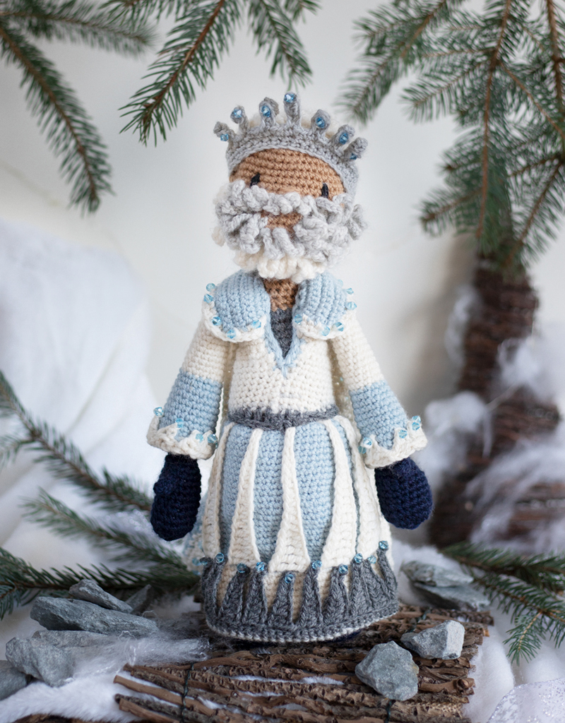 Crochet Beaded Snow King Doll Kit | TOFT