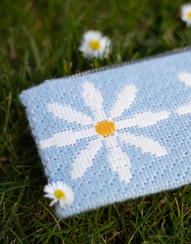 Bargello Embroidery Flower Print Bag Kit | TOFT