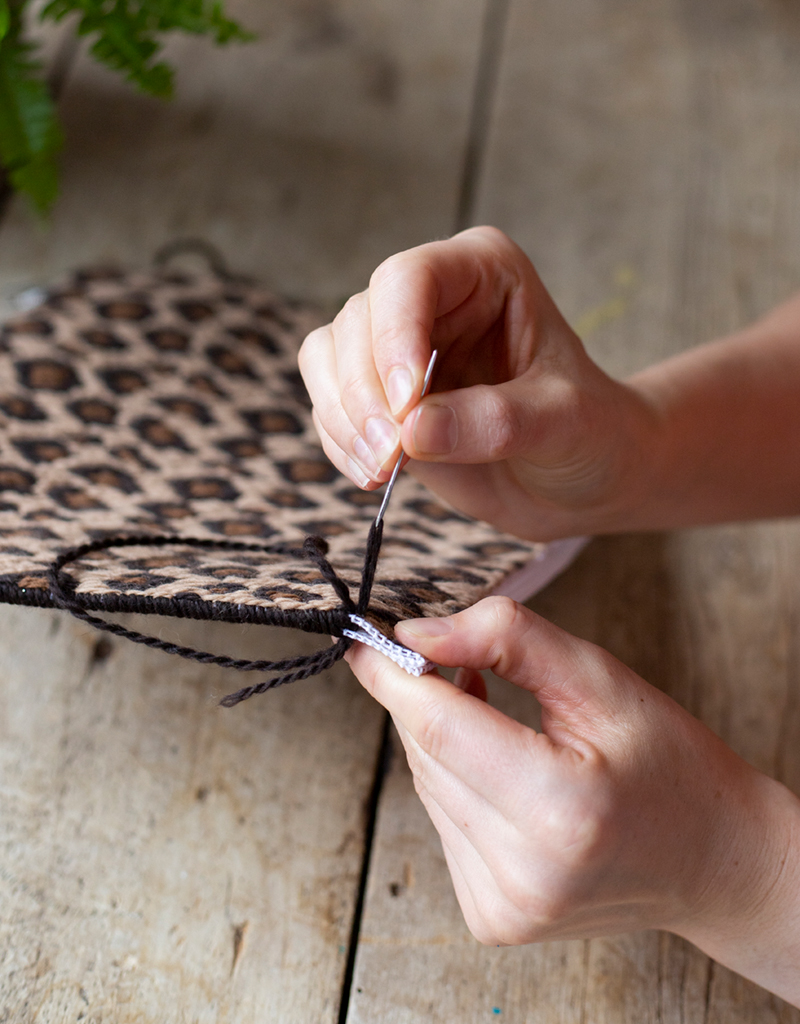 Bargello Embroidery Animal Print Bag Kit | TOFT