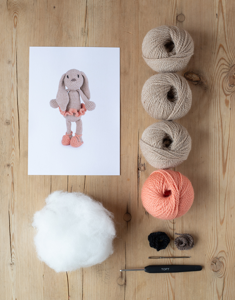 Emma the Ballerina Bunny Beginner Crochet Kit | TOFT