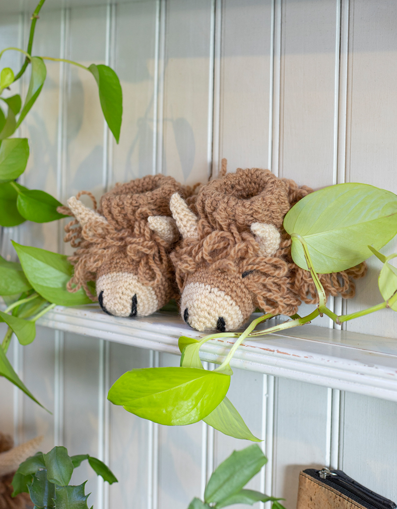 Highland Cow Crochet Slippers | TOFT
