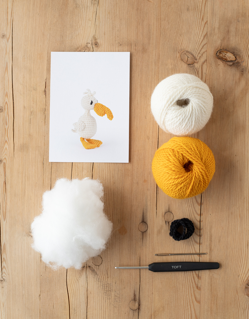 Mini Pelican Bird Beginner Crochet Kit | TOFT