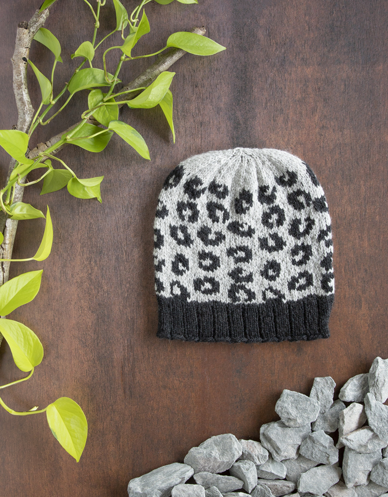 Snow Leopard Serengeti Hat Knitting Kit | TOFT