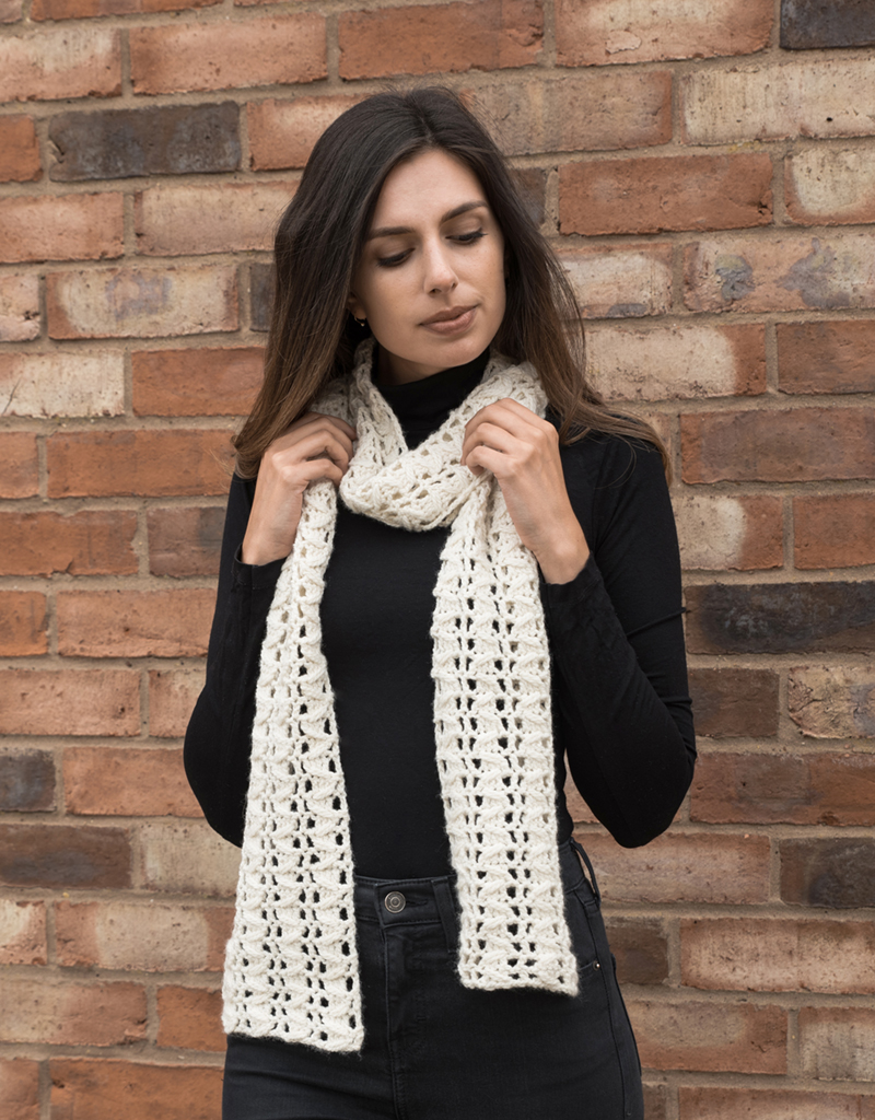 TOFT Criss-Cross Scarf Crochet Kit FREE pattern