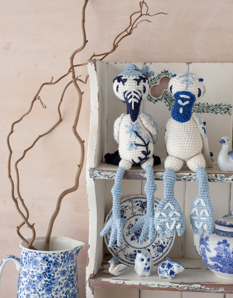 Crochet Crane Embroidered Bird Kit | TOFT