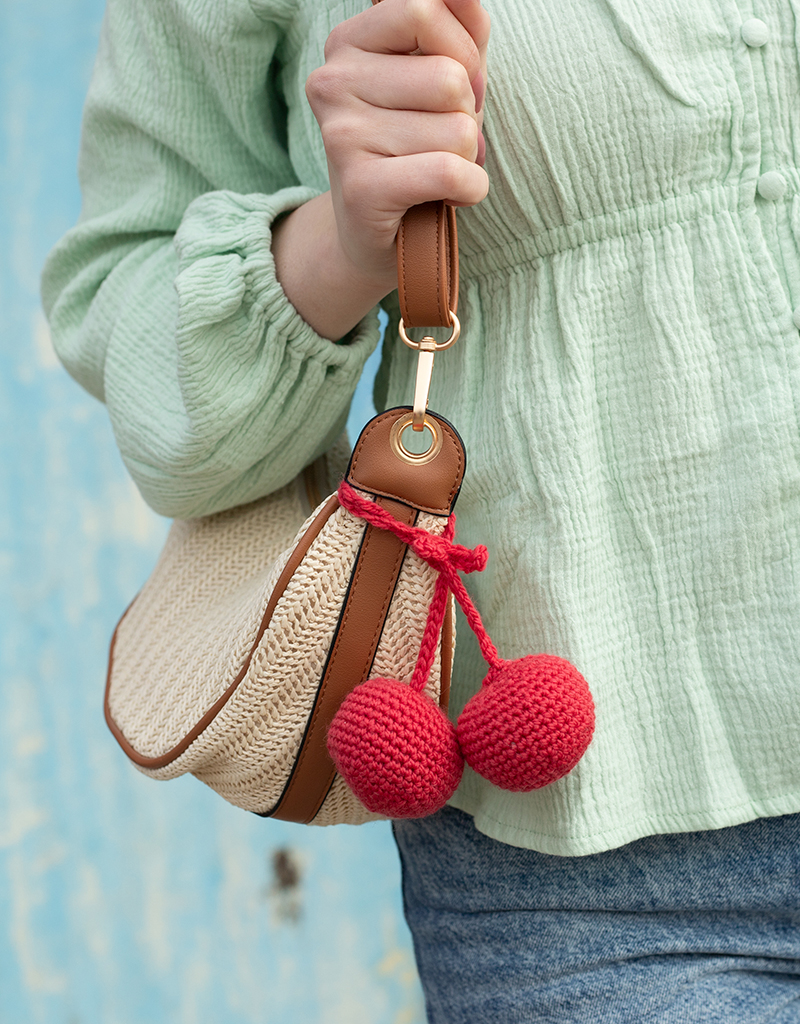 Beginner Glacé Cherry Bag Charm Crochet Kit | TOFT